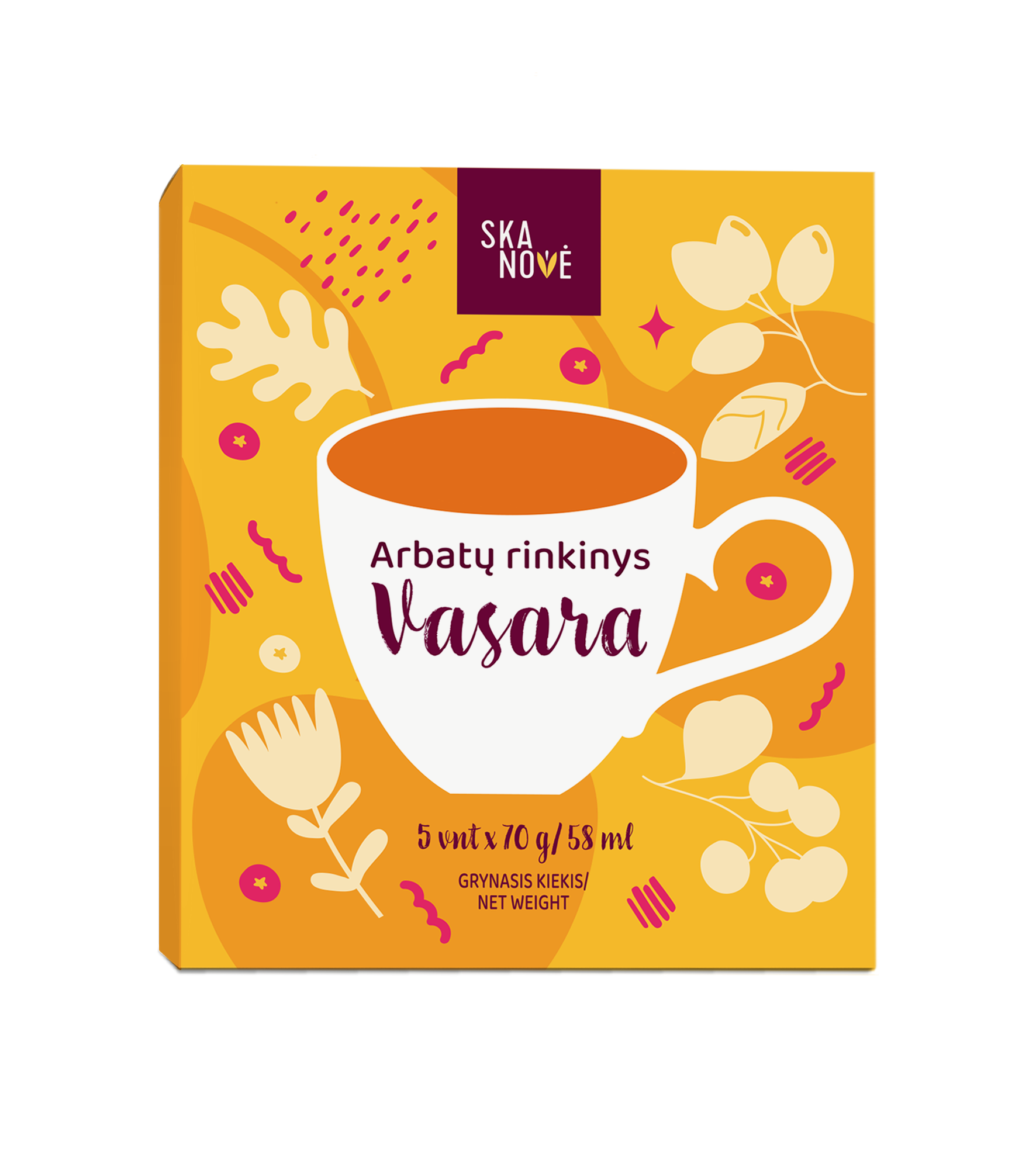 Arbatų rinkinys VASARA 5 vnt. x70 g | Skanove